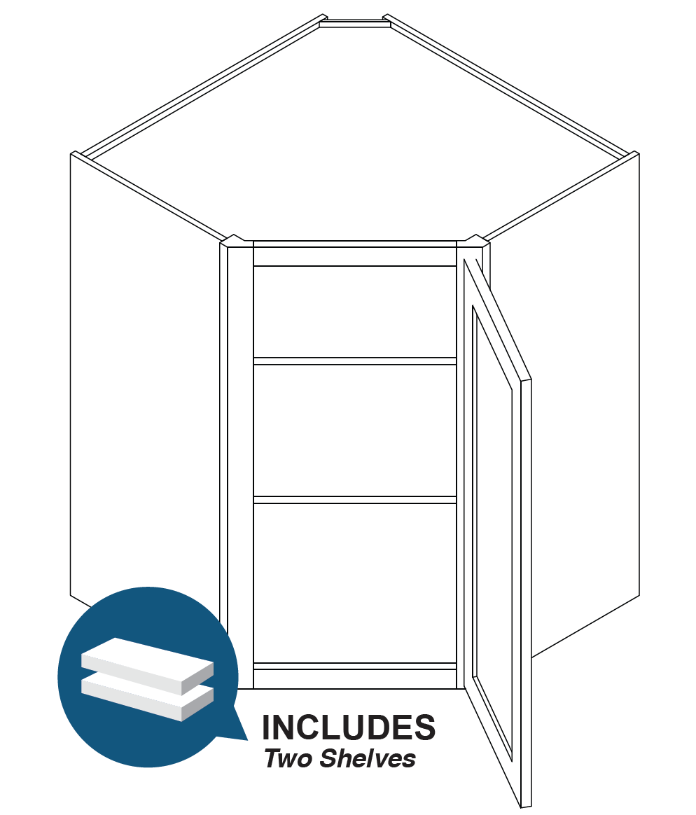 Corner Wall – Shaker Cabinet Supply INC